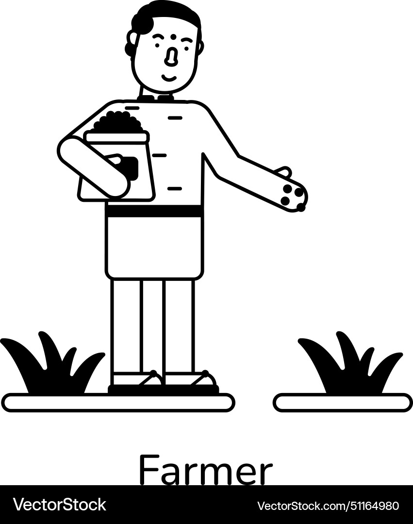 Farmer Royalty Free Vector Image - VectorStock