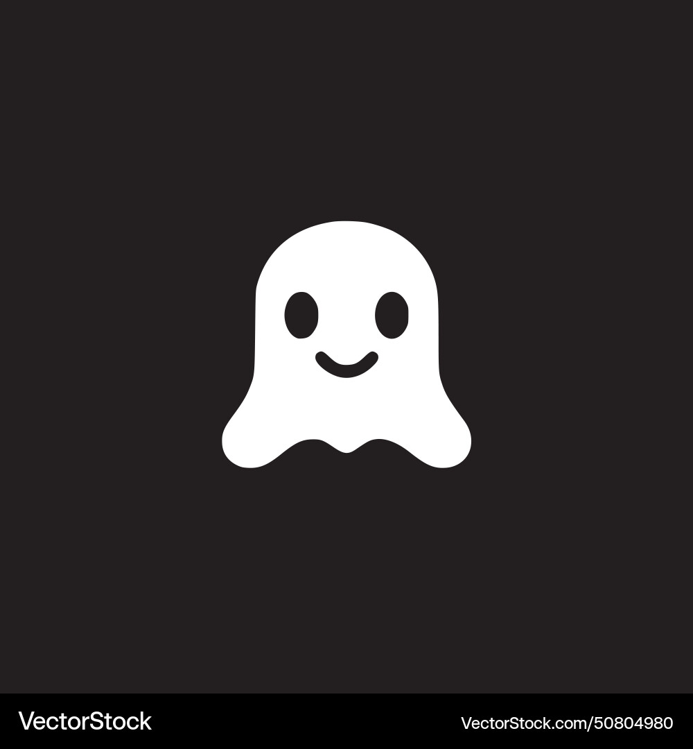Ghost - minimalist and simple silhouette Vector Image