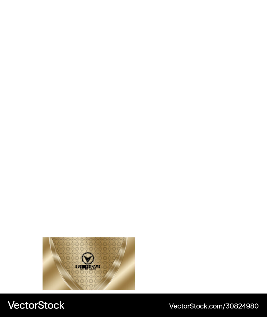 Golden background business card template design Vector Image