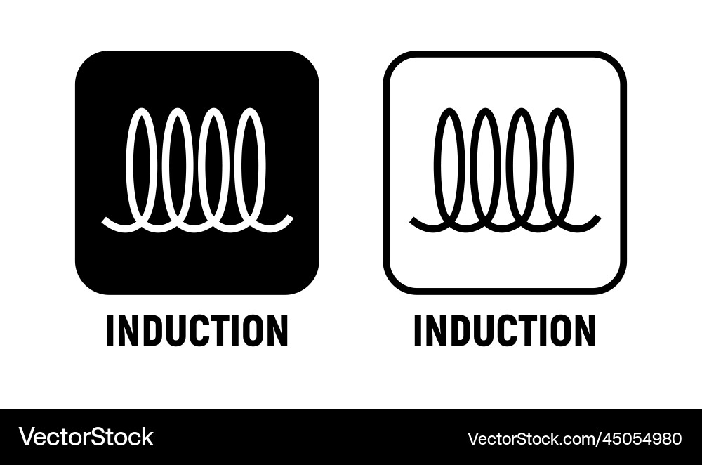 Induction spiral icon symbol slinky copper Vector Image