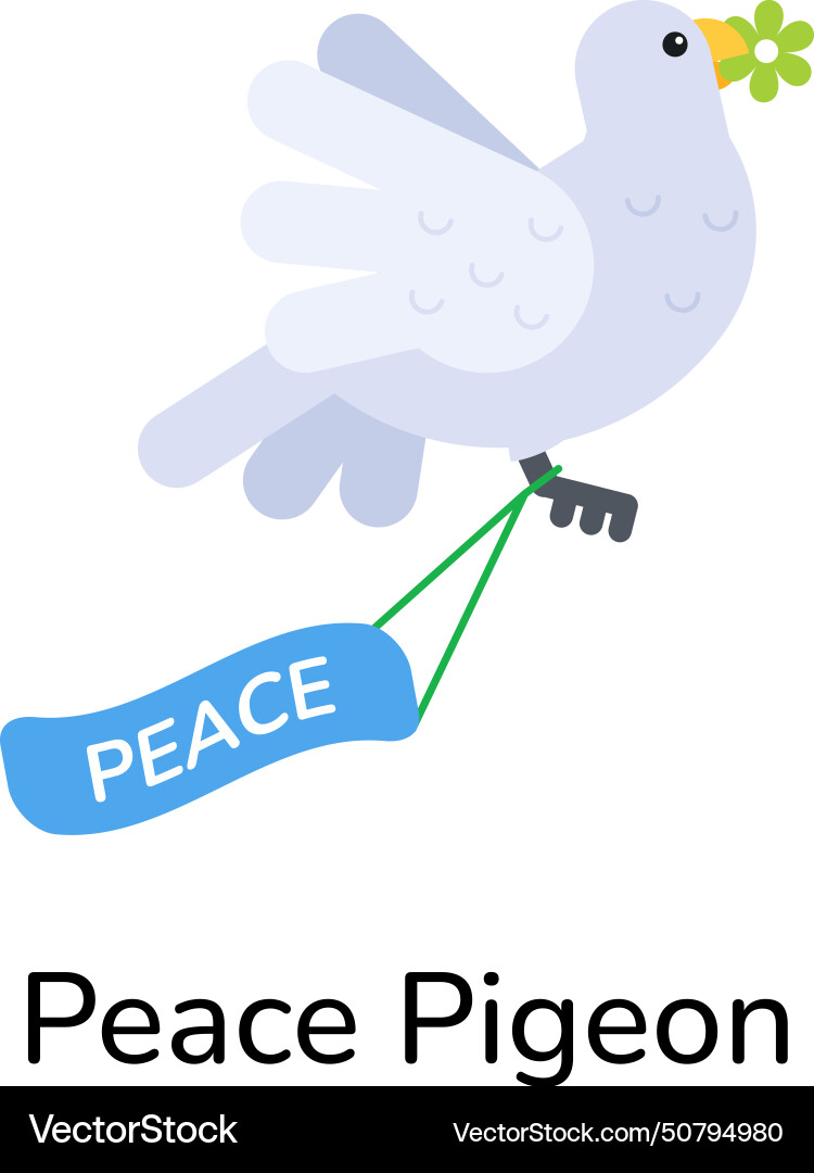 Peace pigeon Royalty Free Vector Image - VectorStock