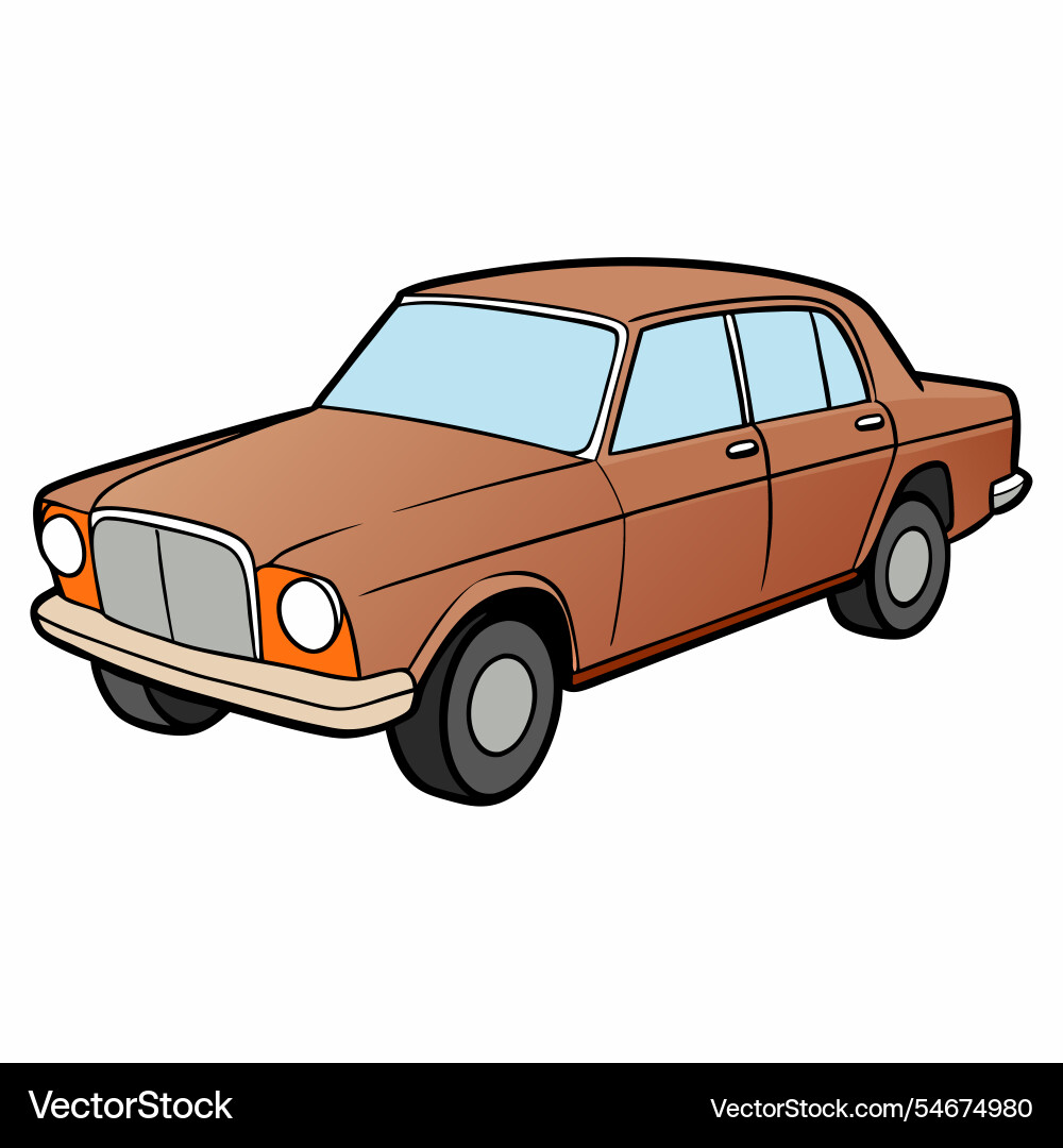 Volvo car flat design Royalty Free Vector Image