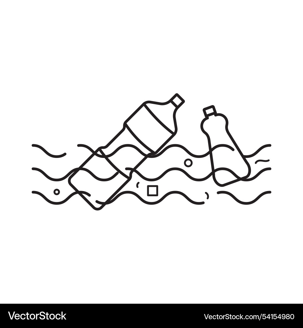 Water pollution icon stock Royalty Free Vector Image