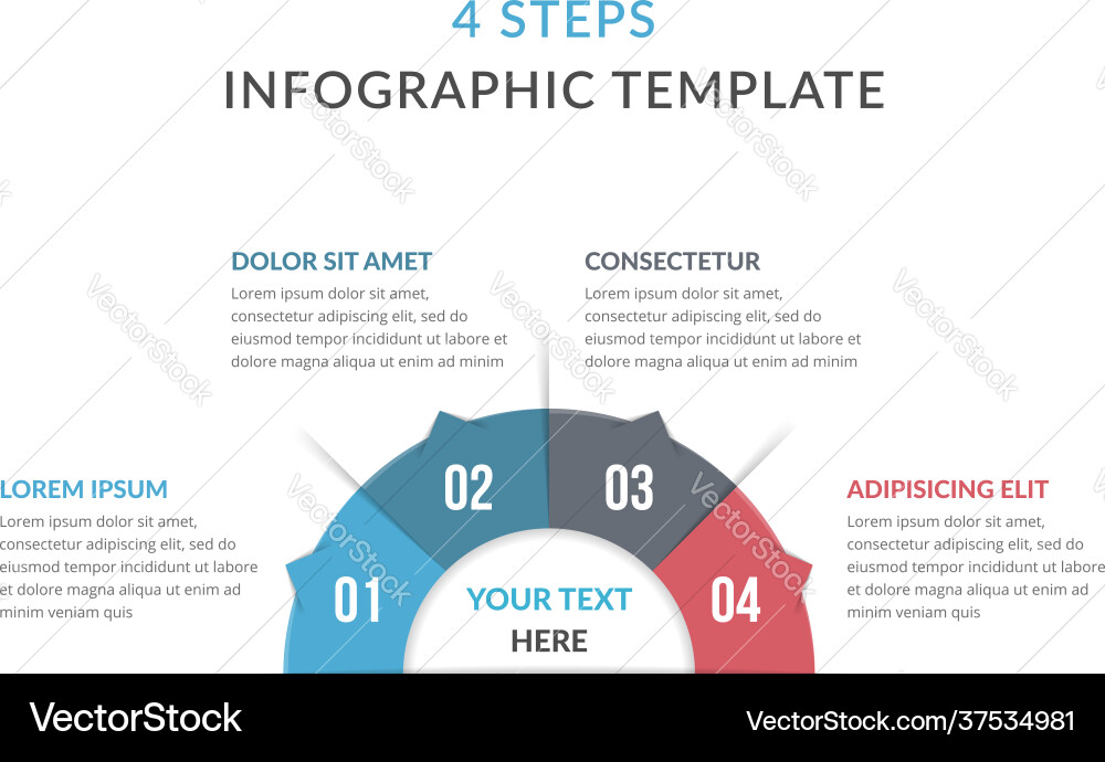Circle infographics - four elements Royalty Free Vector