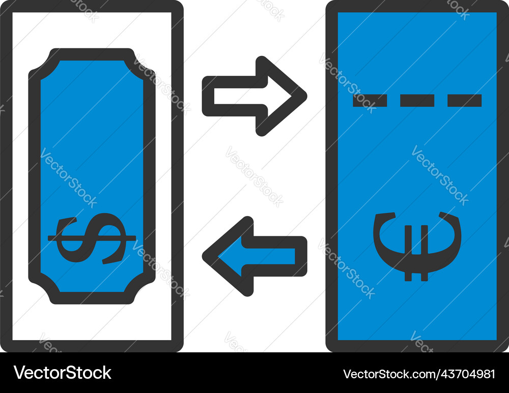 Currency exchange icon Royalty Free Vector Image