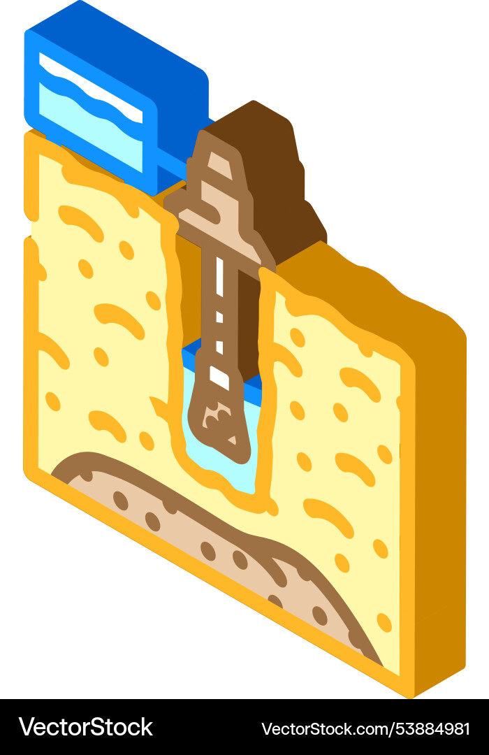 Drilling fluids isometric icon Royalty Free Vector Image