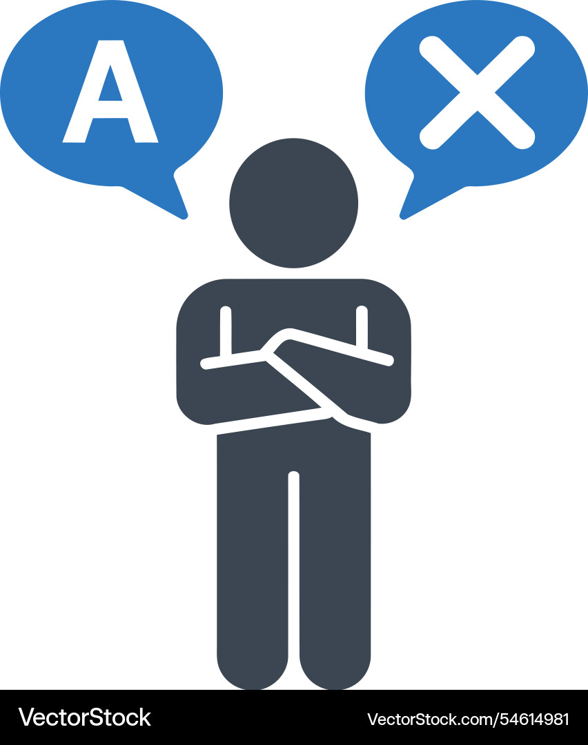 Entscheidung über das Prozesssymbol Lizenzfreier Vektor