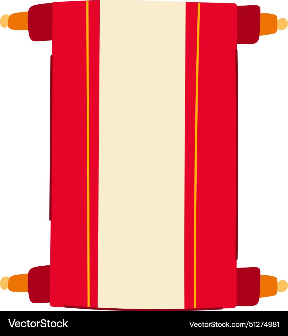 Golden chinese scroll cartoon Royalty Free Vector Image