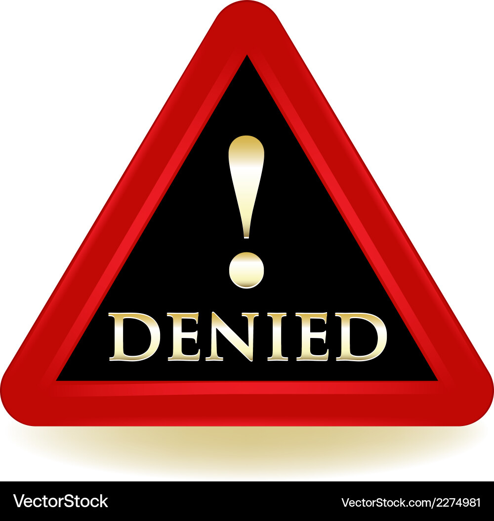 Rejection Warning Sign Royalty Free Vector Image