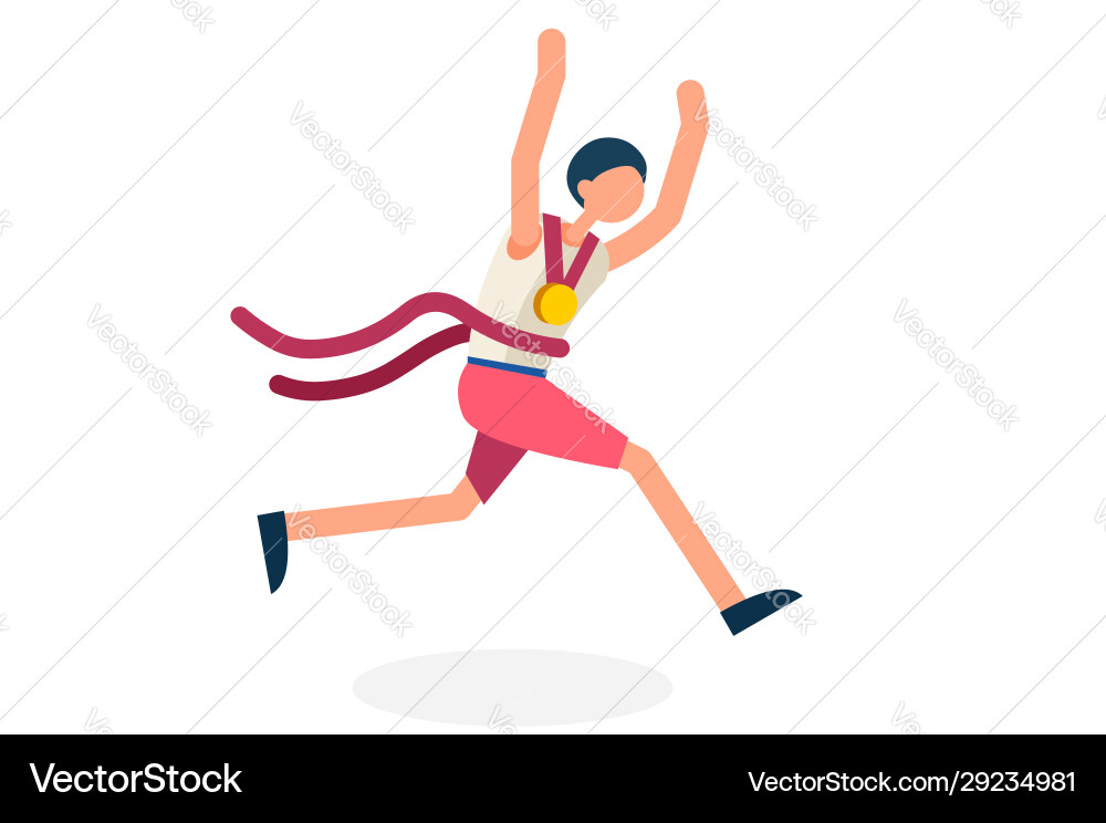Runner athlete symbol Royalty Free Vector Image