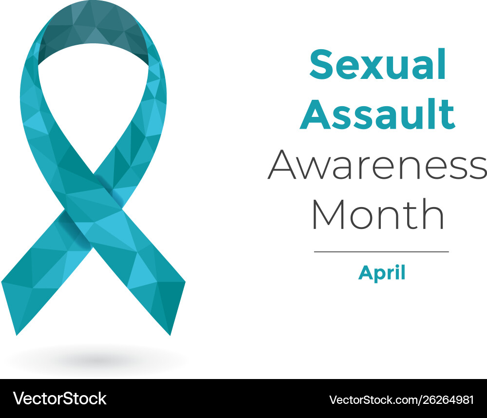Sexual Assault Awareness - Teal Ribbon Royalty Free Vector