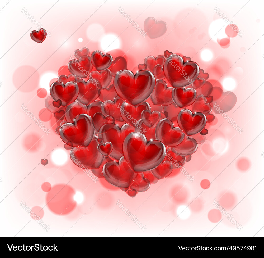 Valentines day heart background Royalty Free Vector Image