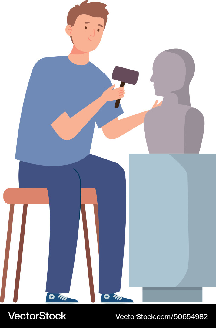Artist sculptor man Royalty Free Vector Image - VectorStock