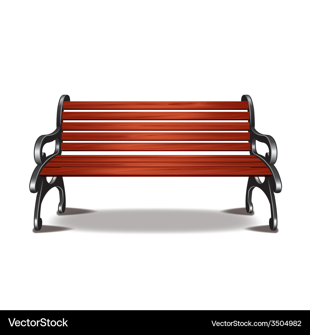 Bench isolated Royalty Free Vector Image - VectorStock