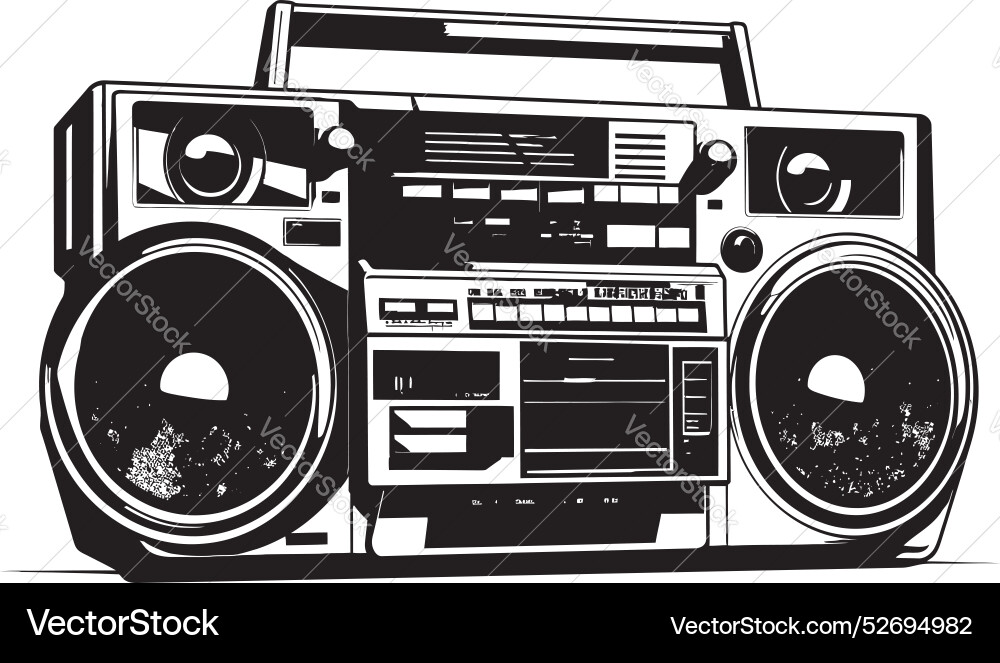 Funky frequency hip hop logo symbol groove Vector Image
