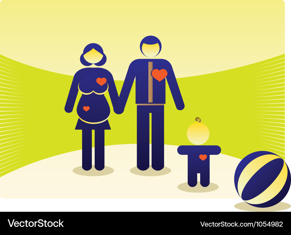 Happy families Royalty Free Vector Image - VectorStock