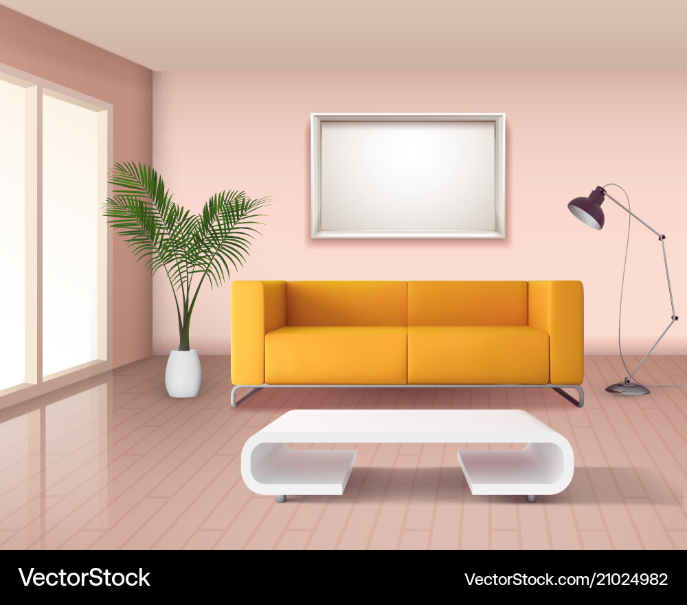 Interior realistic image Royalty Free Vector Image