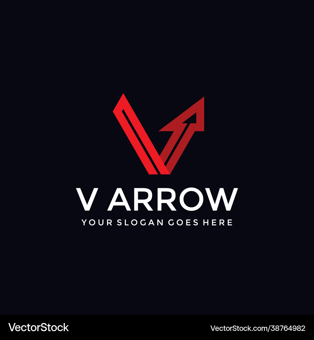 V arrow logo Royalty Free Vector Image - VectorStock