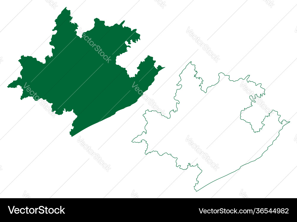Visakhapatnam, Andhra Pradesh Map Royalty Free Vector Image