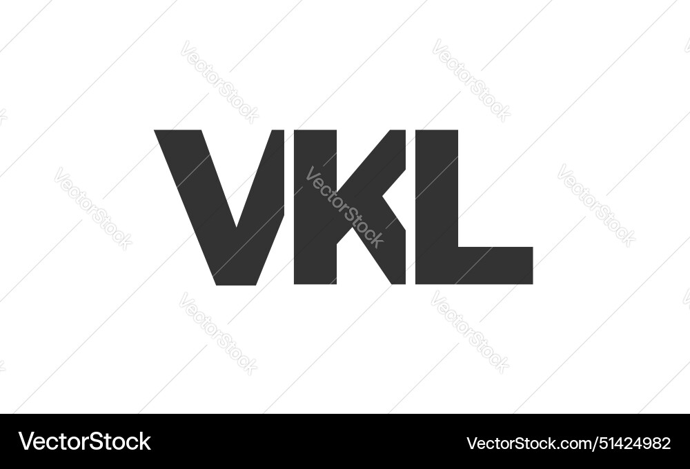 Vkl logo design template with strong and modern Vector Image