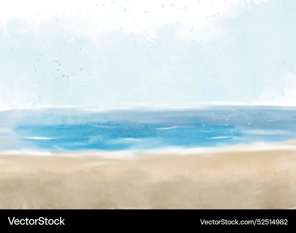 Watercolor Beach Ripple Royalty Free Vector Image