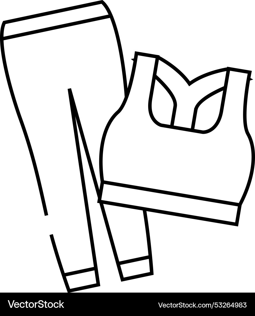 Activewear clothing line icon Royalty Free Vector Image