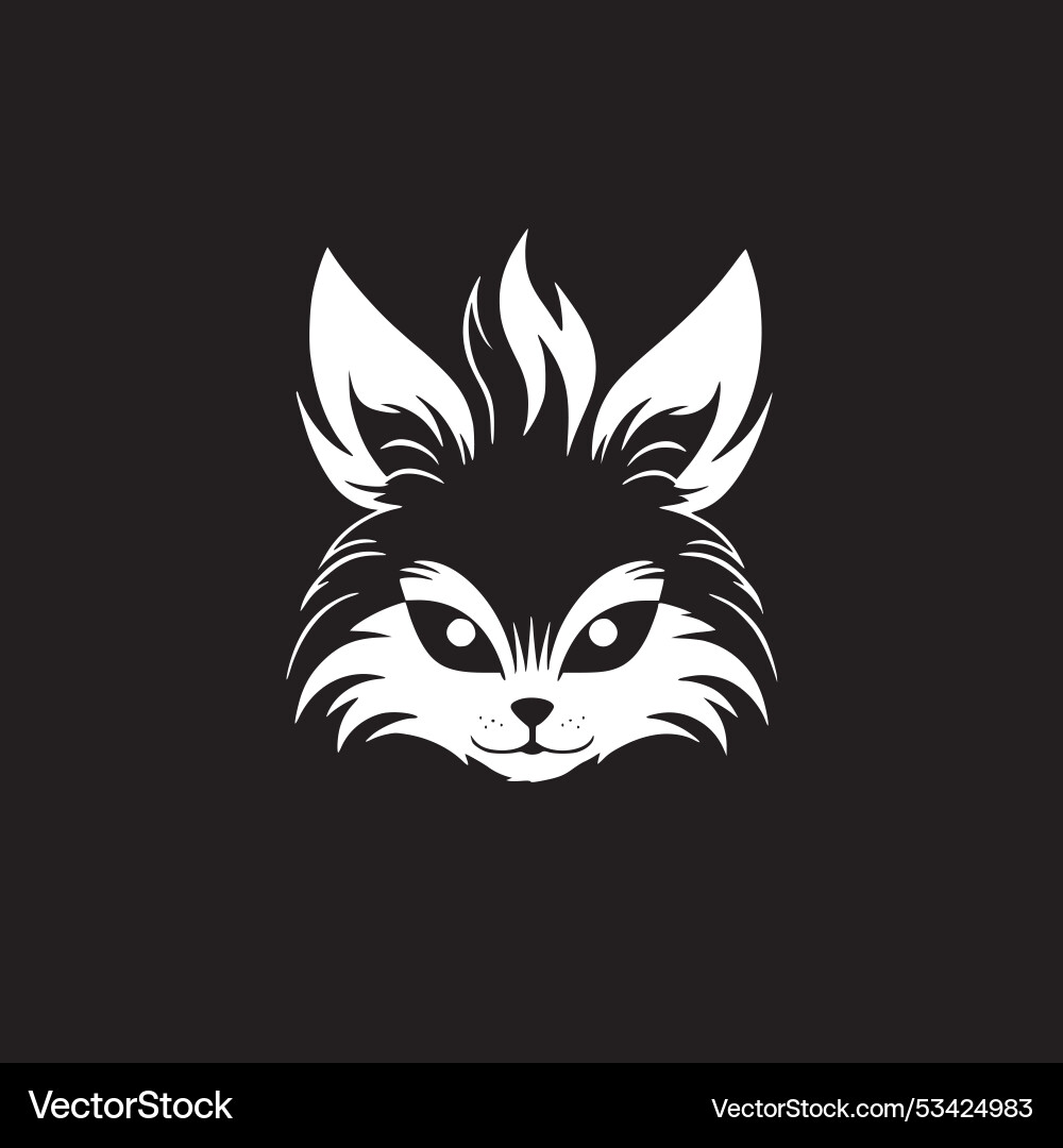 Cat - minimalist and flat logo Royalty Free Vector Image