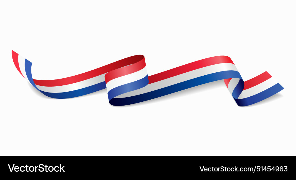 Dutch flag wavy abstract background Royalty Free Vector