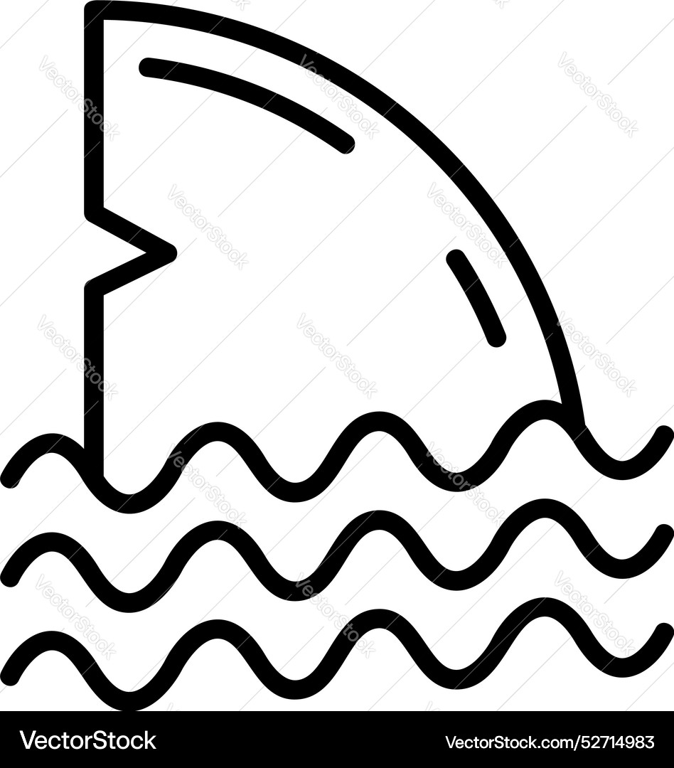 Fin line icon design Royalty Free Vector Image