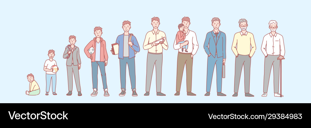 Human Life Stages Collection Royalty Free Vector Image