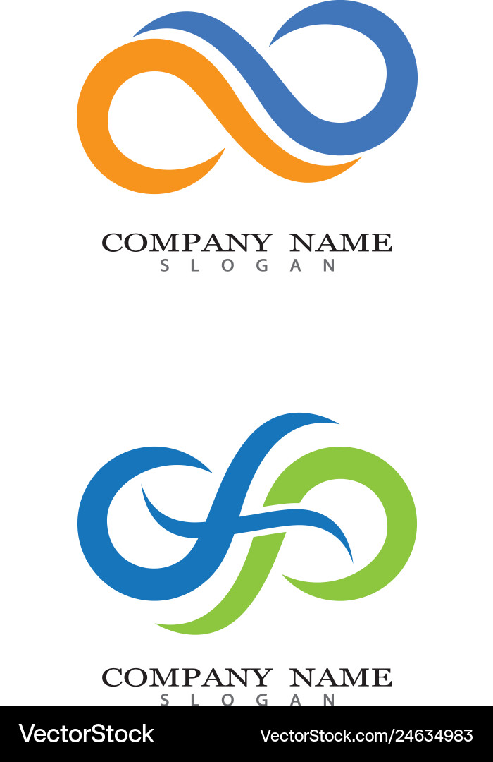 Infinity Symbol Logo Royalty Free Vector Image