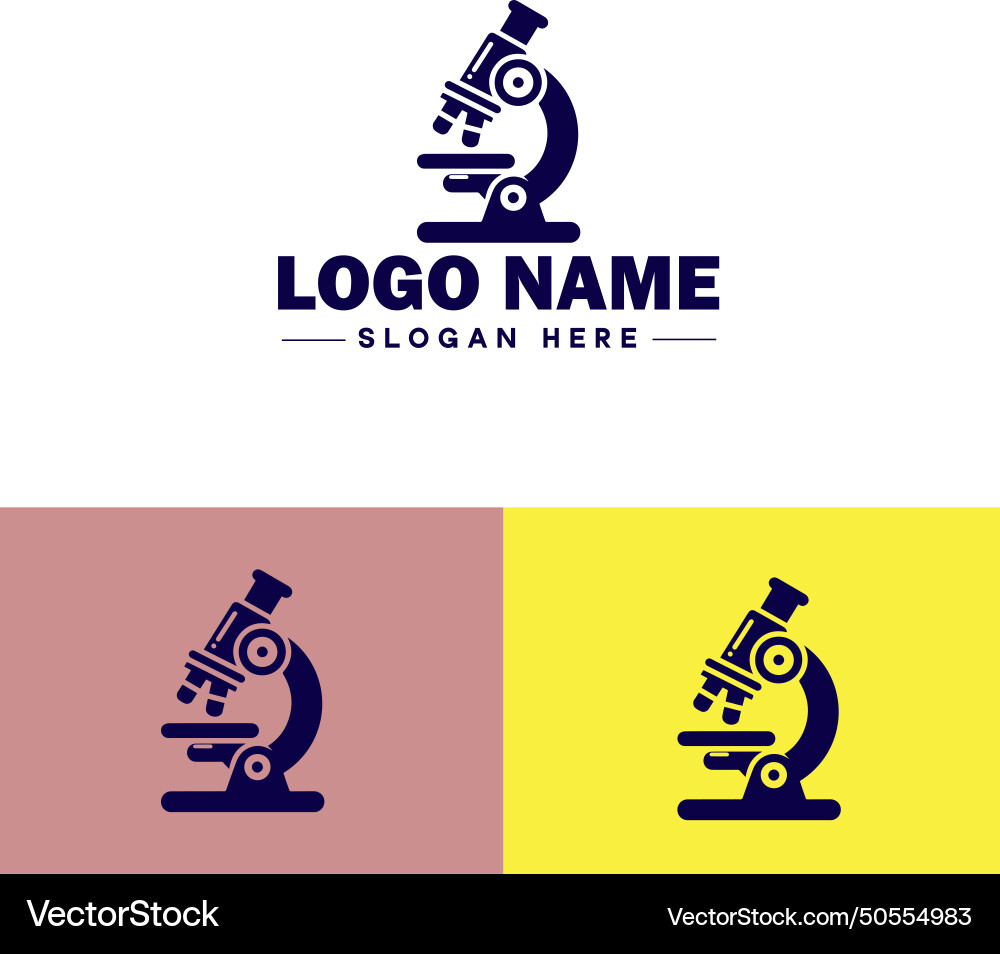 Microscope laboratory medical research scientific Vector Image