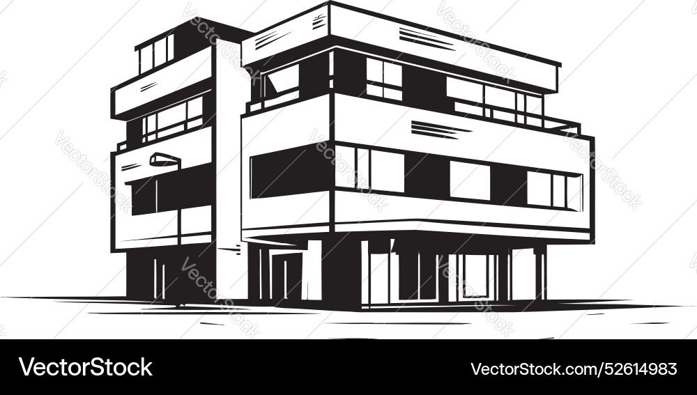 Obsidian urban development black multifloor Vector Image