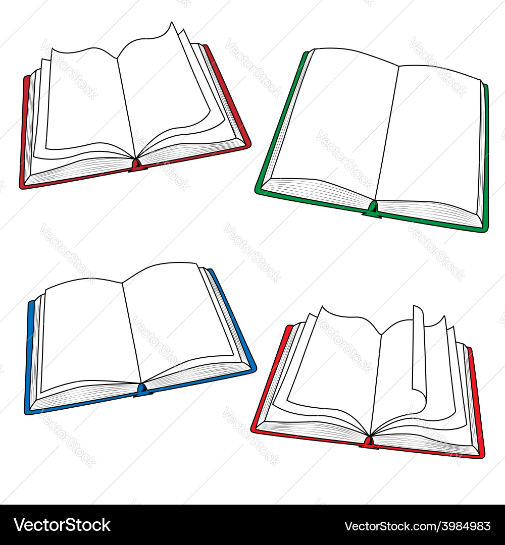 Open books Royalty Free Vector Image - VectorStock