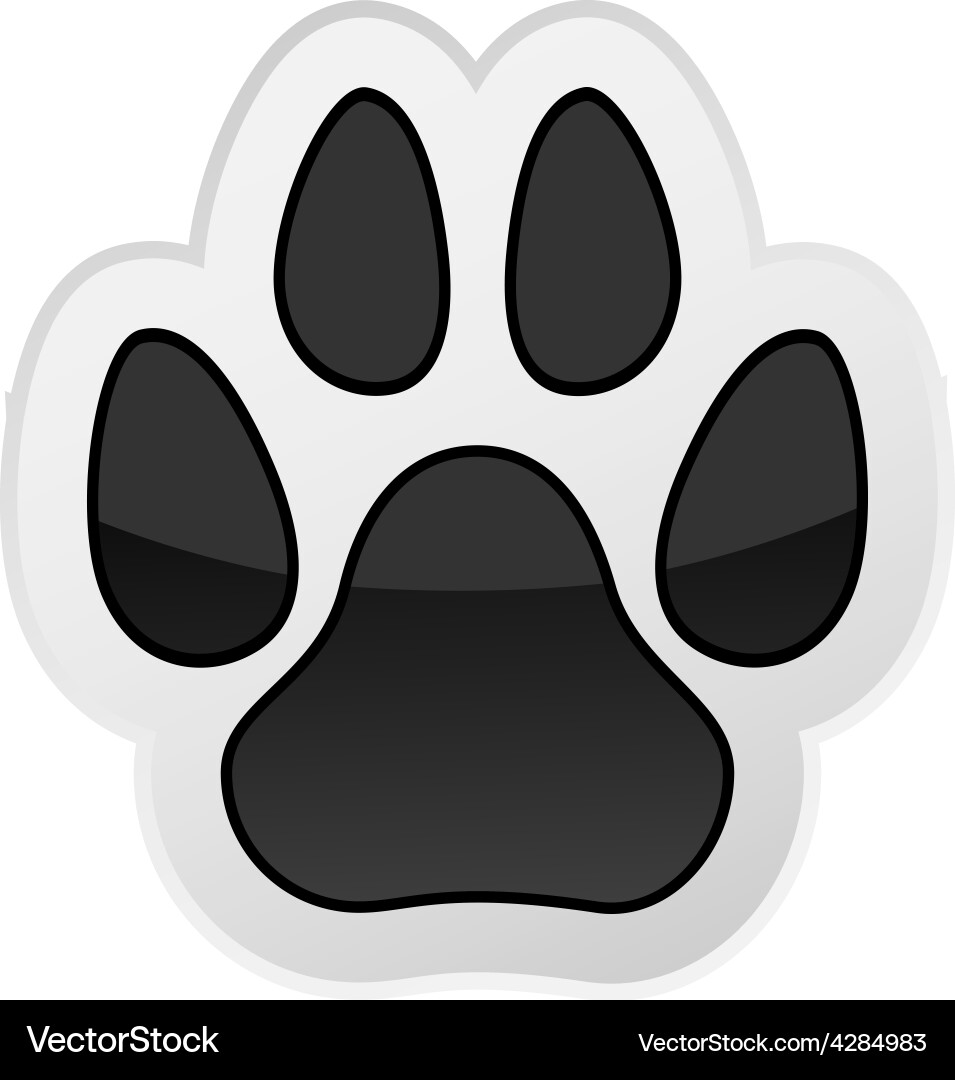Paw prints Royalty Free Vector Image - VectorStock