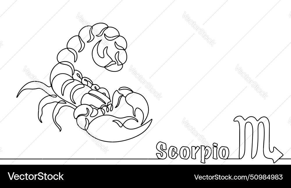 Scorpio horoscope Royalty Free Vector Image - VectorStock