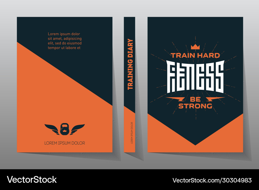 Training Diary Cover - A4 Brochure Royalty Free Vector Image