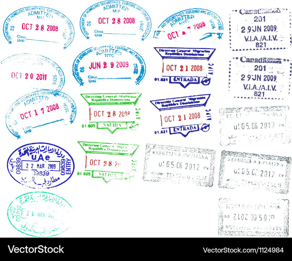 Border stamps Royalty Free Vector Image - VectorStock