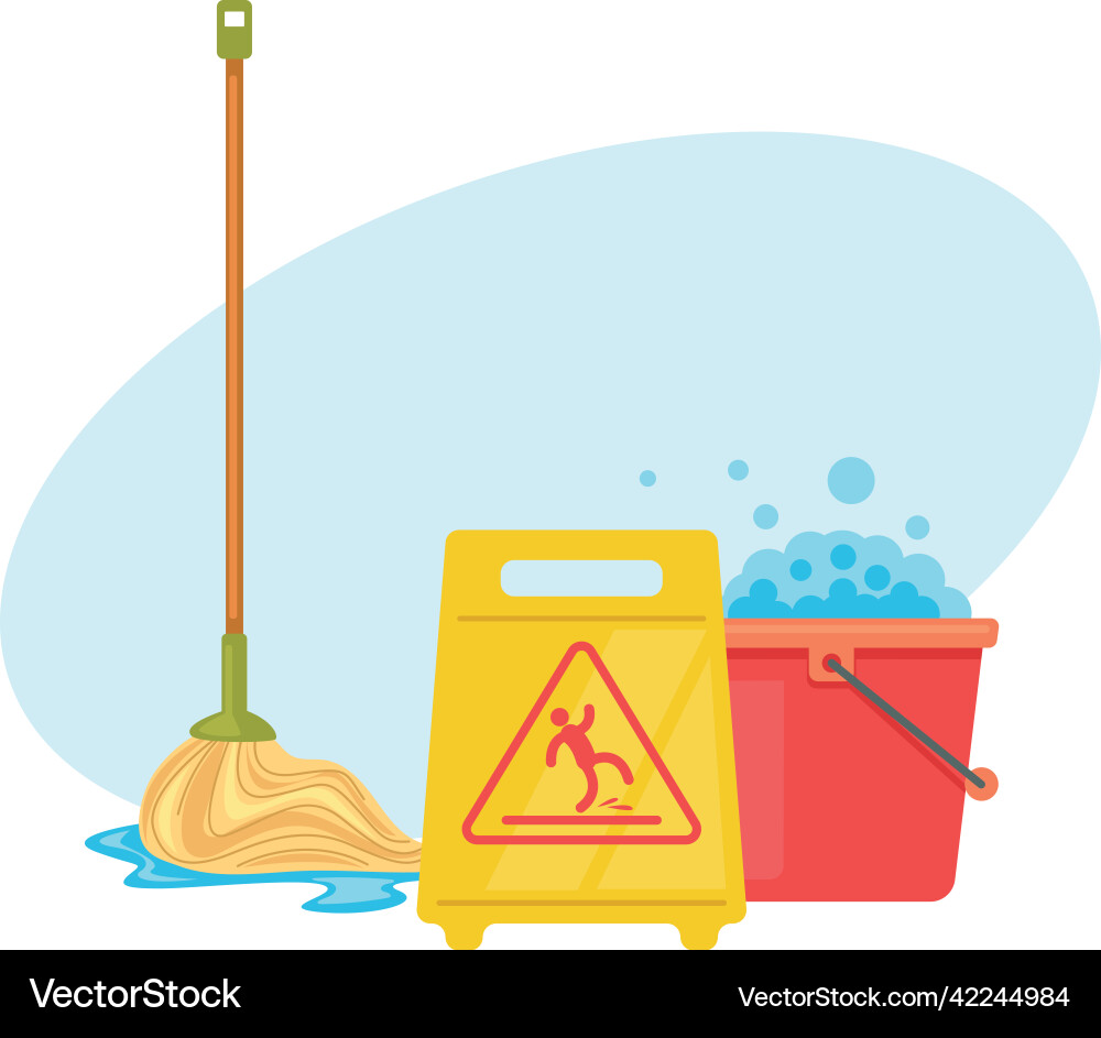 Cleaning tools isolated concept Royalty Free Vector Image
