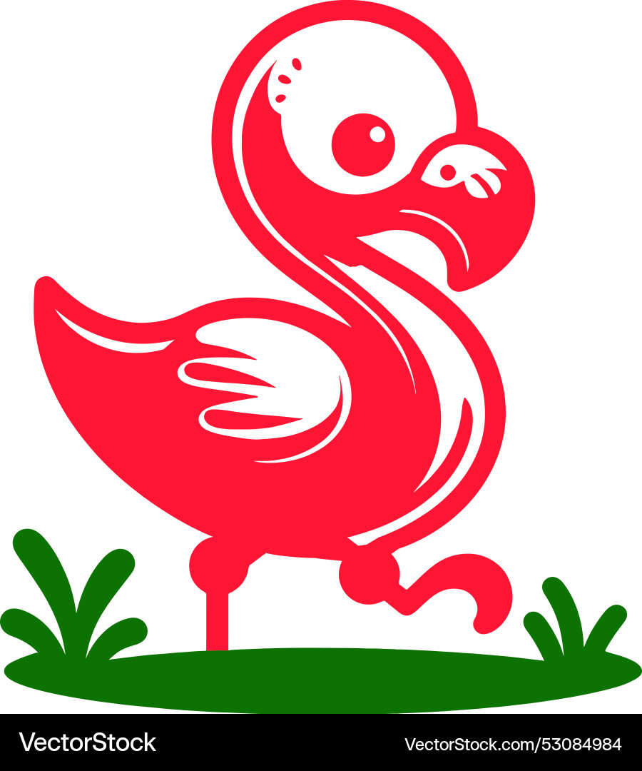 Cute flamingo art design Royalty Free Vector Image