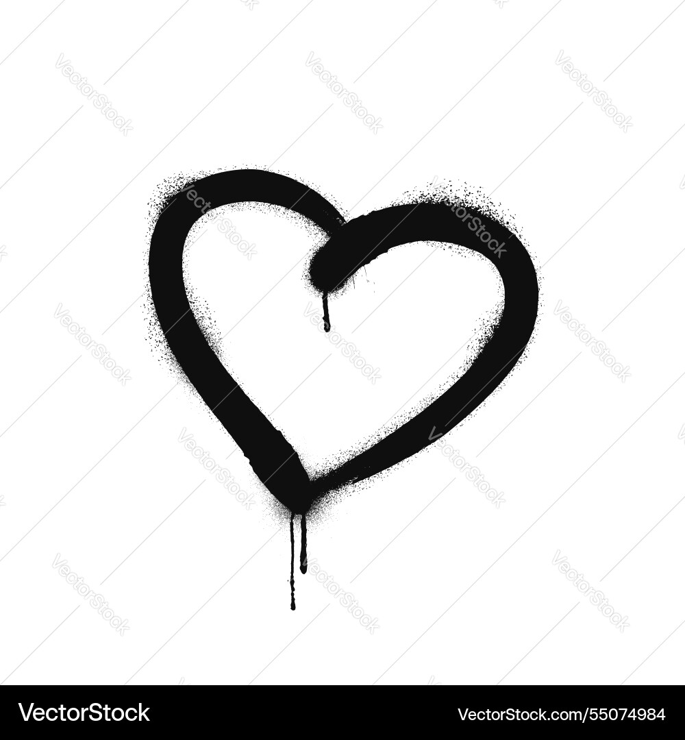 Graffiti drawing heart symbol Royalty Free Vector Image