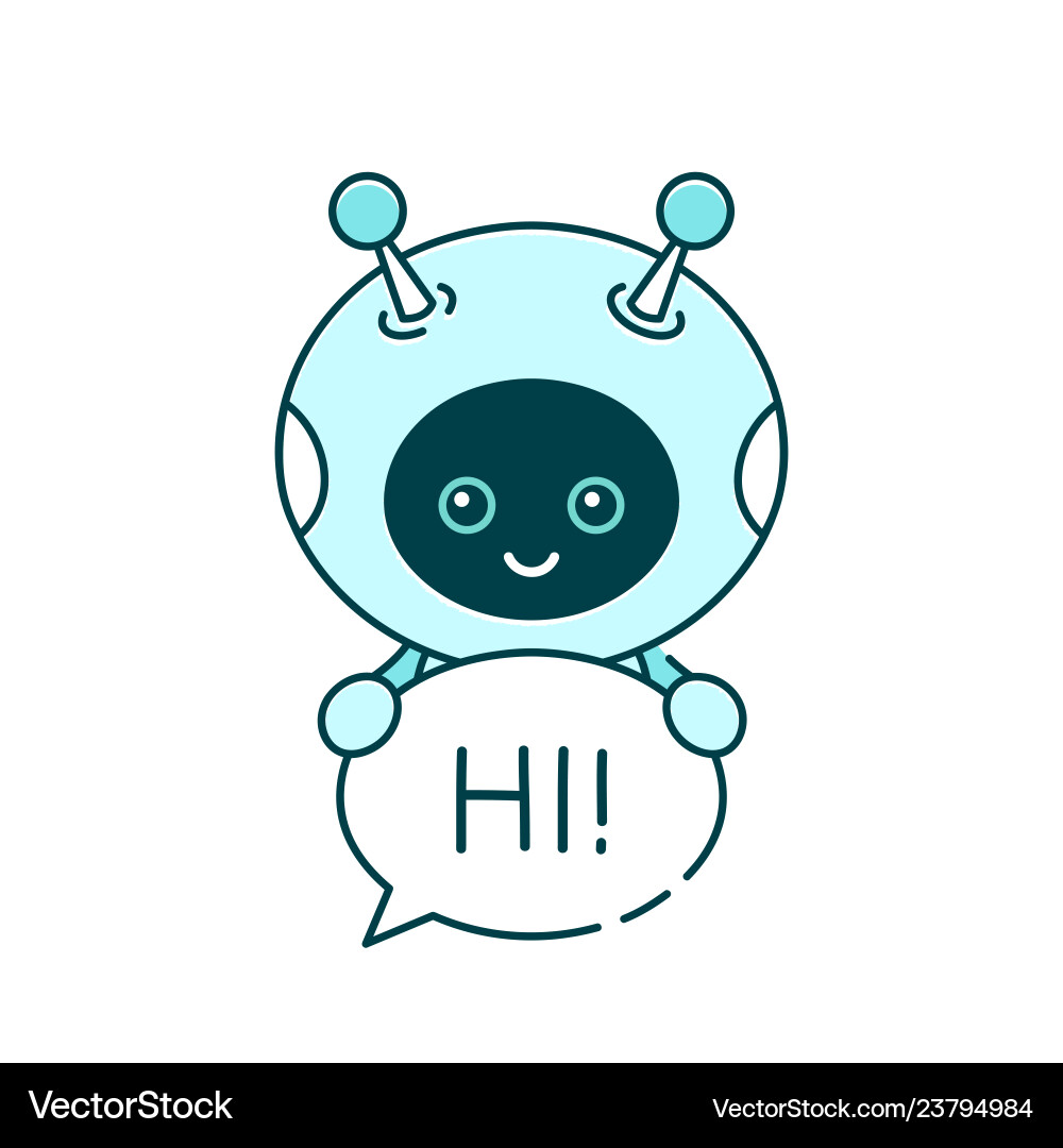 Happy Robot Chatbot Royalty Free Vector Image - VectorStock