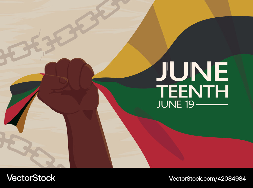 Juneteenth june 19 card Royalty Free Vector Image