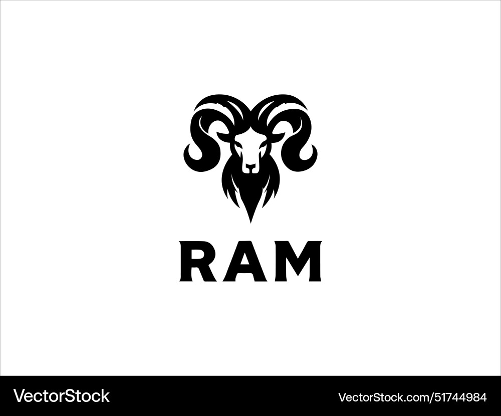 Ram logo design Royalty Free Vector Image - VectorStock