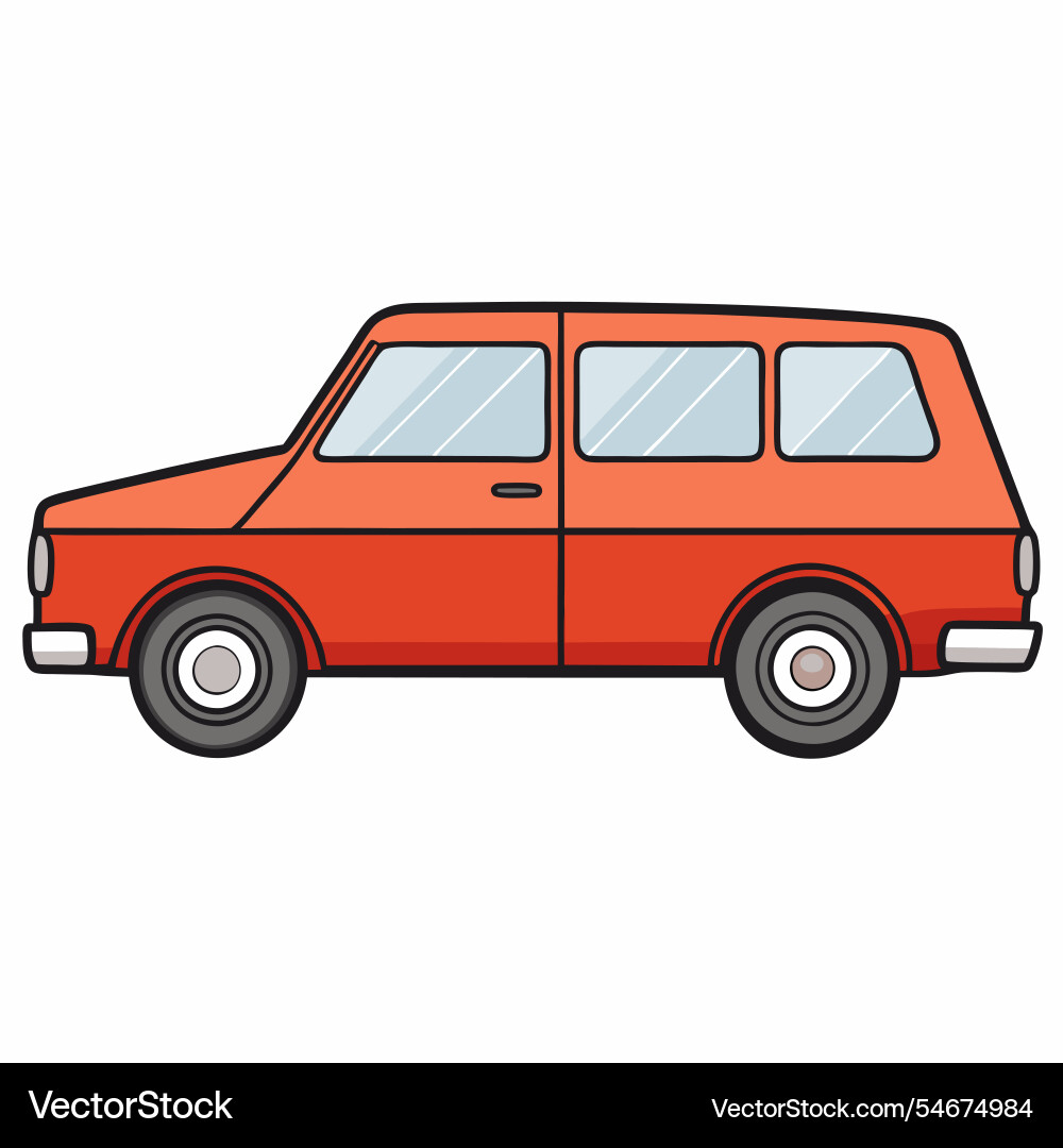 Volvo car flat design Royalty Free Vector Image