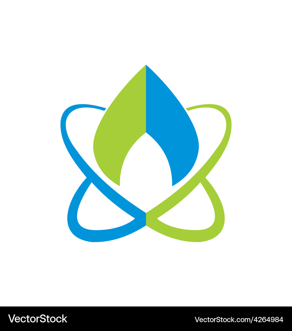 Water planet bio ecology logo Royalty Free Vector Image