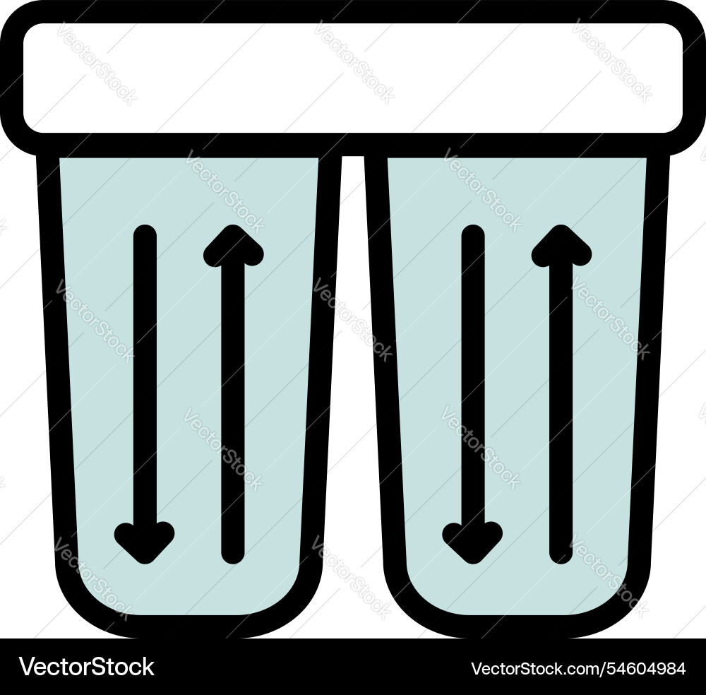 Water treatment icon filtration process osmosis Vector Image