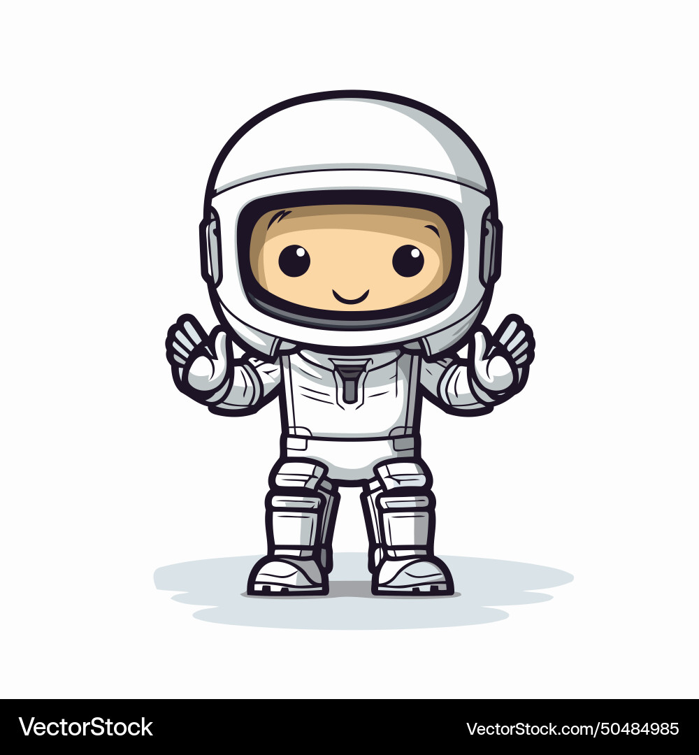 Astronaut character isolated on white background Vector Image