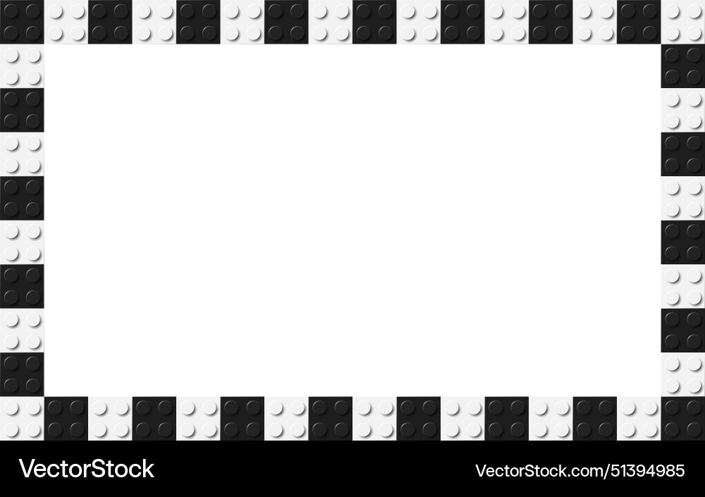 Black and white brick banner simple frame Vector Image