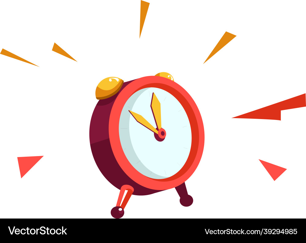Clock or ringing alarm deadline rush Royalty Free Vector